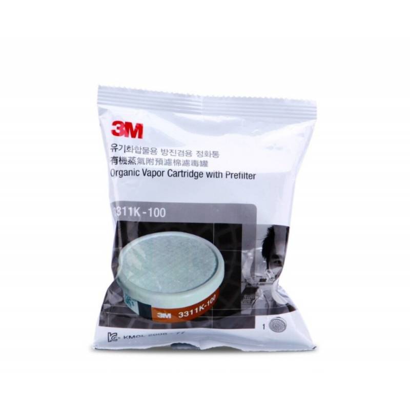 3M Organic Vapor Cartridge With Prefilter 3311K-100